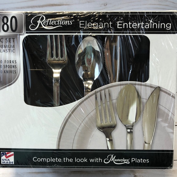 Reflections | Dining | Reflections Plastic Silver Cutlery Set For 6 ...